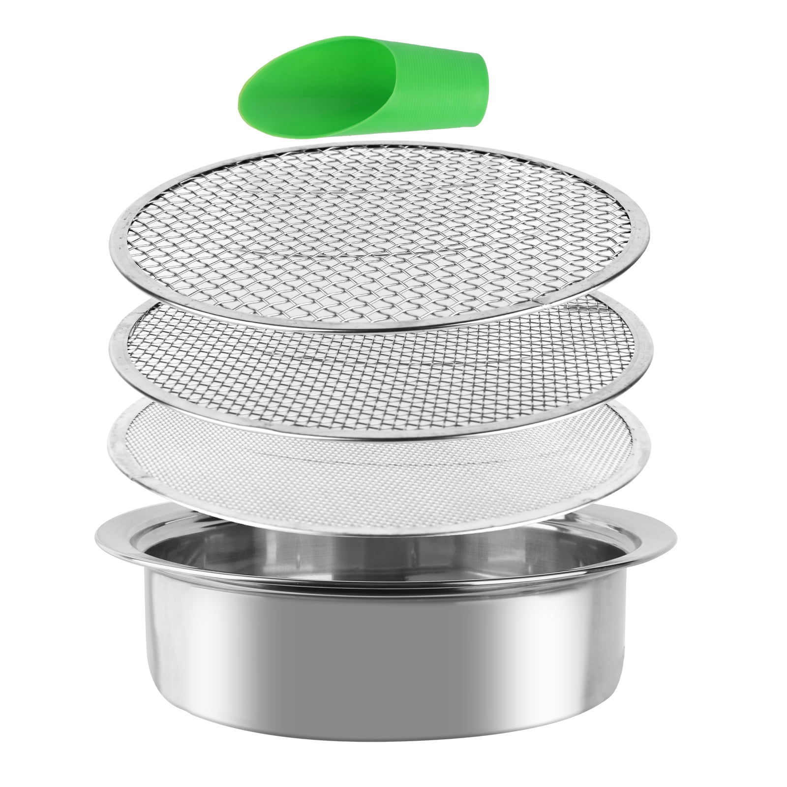 White Pigeon Garden Sieve Soil Sifter - Stainless 9.5in Stackable ...