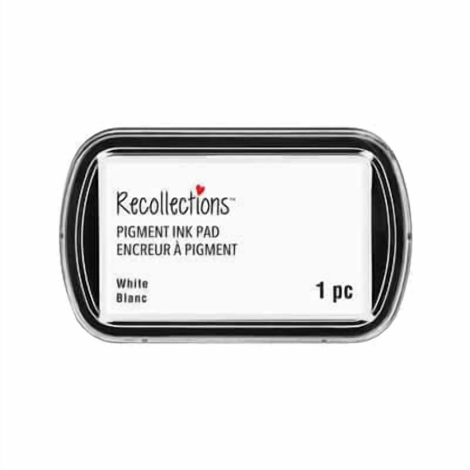 White Pigment Ink Pad by Recollections - Use On Paper - Chipboard ...