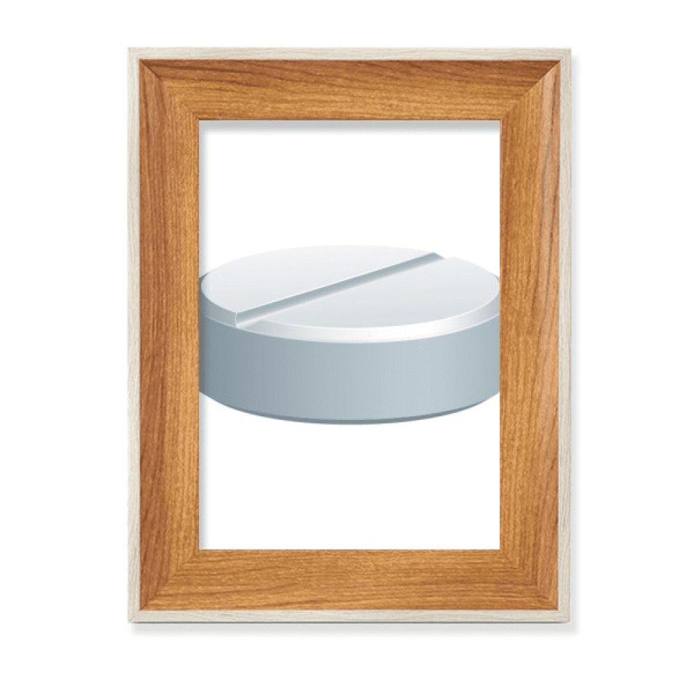 White Pill Health Care Products Pattern Desktop Wooden Photo Frame ...