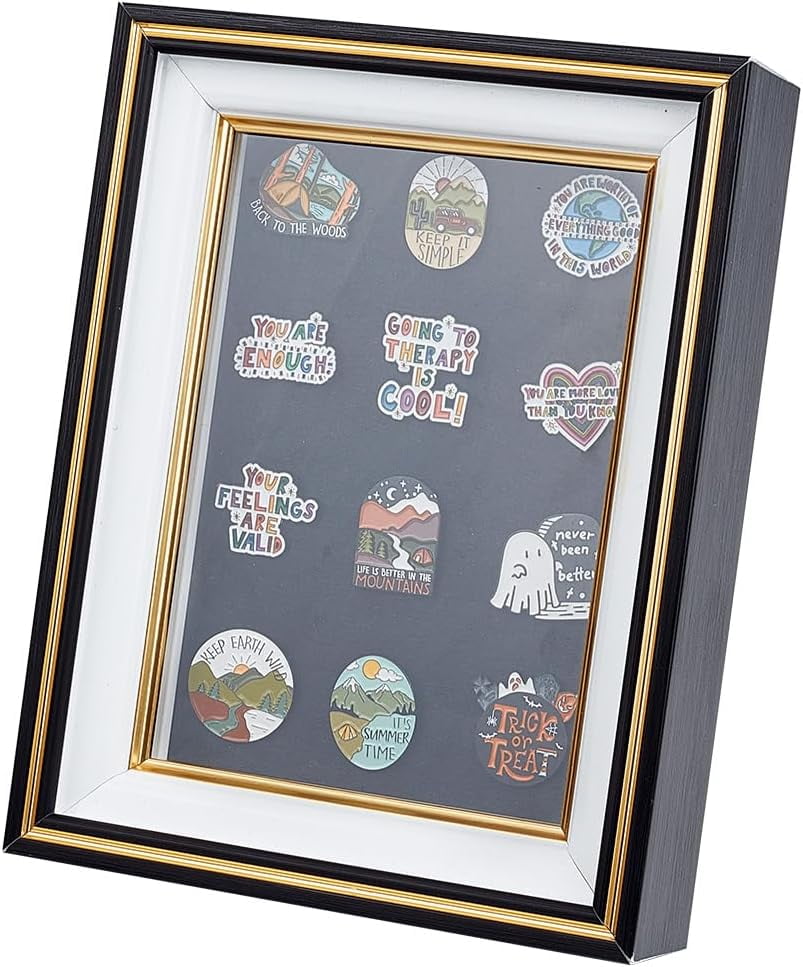 White Pin Display Shadow Box 6.7x2x8.7 Inch Pin Collection Display ...