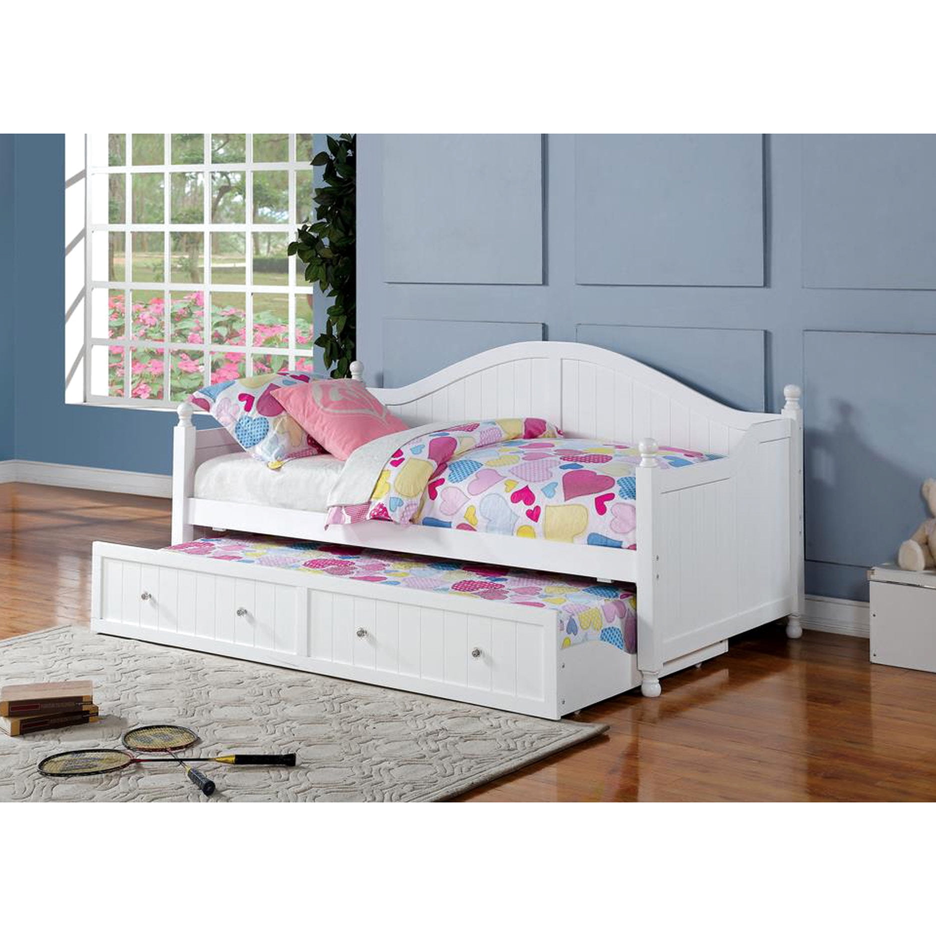 White Pine Wood Daybed with Trundle | Offer Spontaneous Double - Bed ...