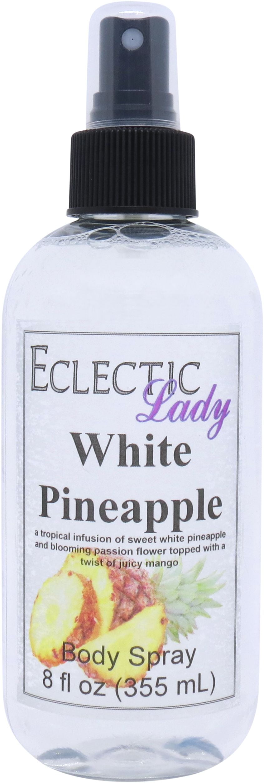 White Pineapple Body Spray, Eclectic Lady, Hydrating Mist, Unisex, 8 oz ...