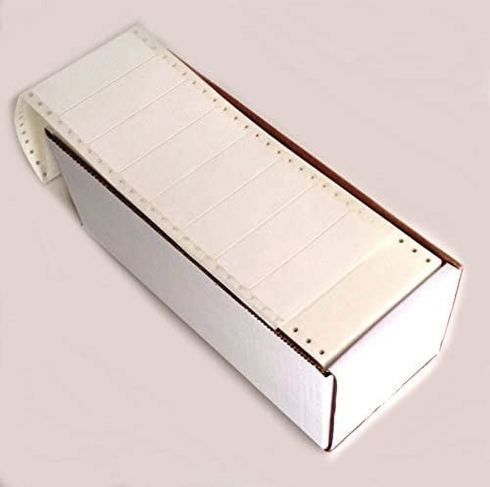 White Pinfed Continuous Labels, Pressure-Sensitive, 4" x 1-7/16", 1 ...