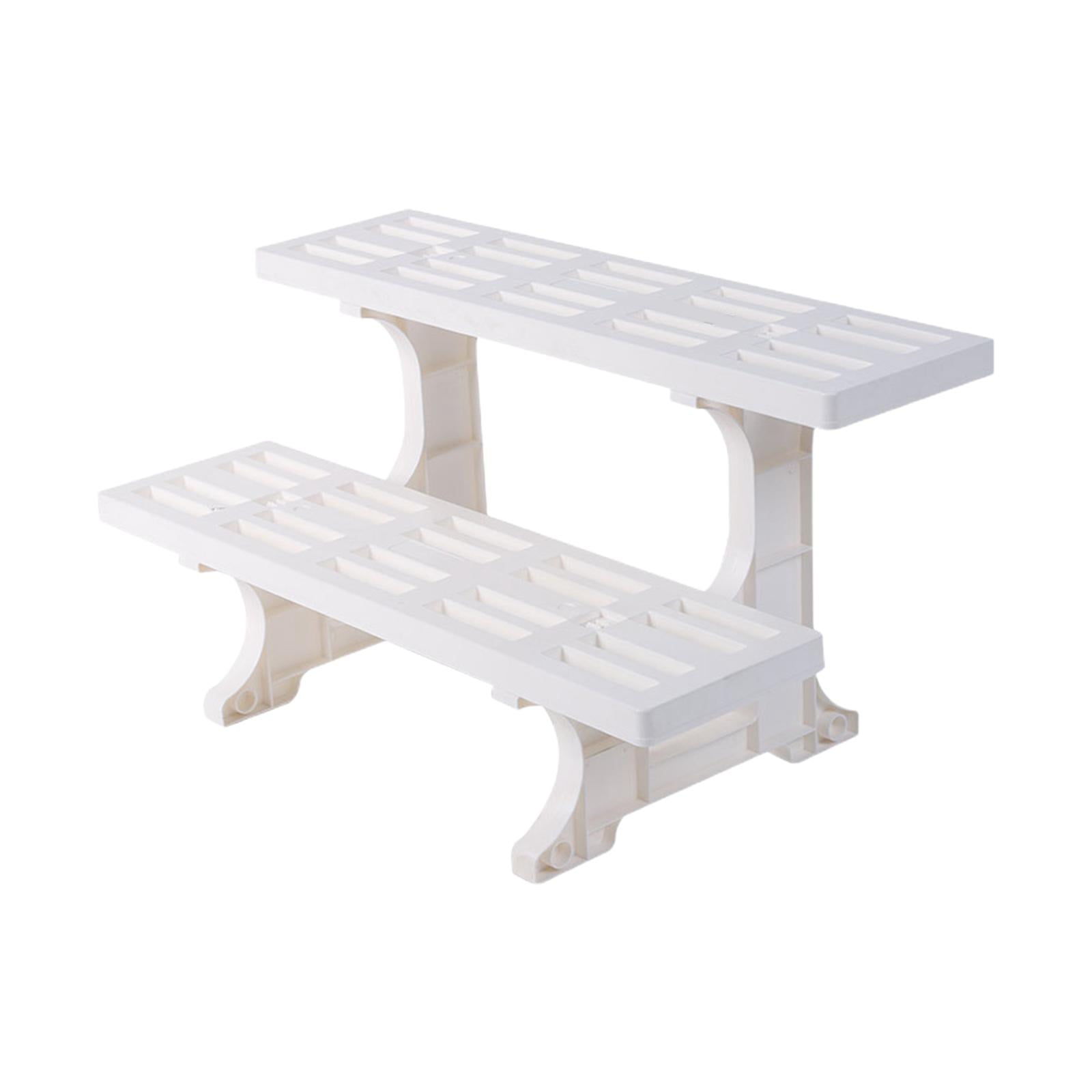 White Planter Rack Flower Pot Decorative Vegetables Growing Crafts 2 ...