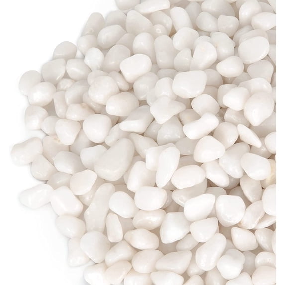 White Decorative Stones for Plants Vases, 5lb, River Rocks, 3/8-1/2 ...