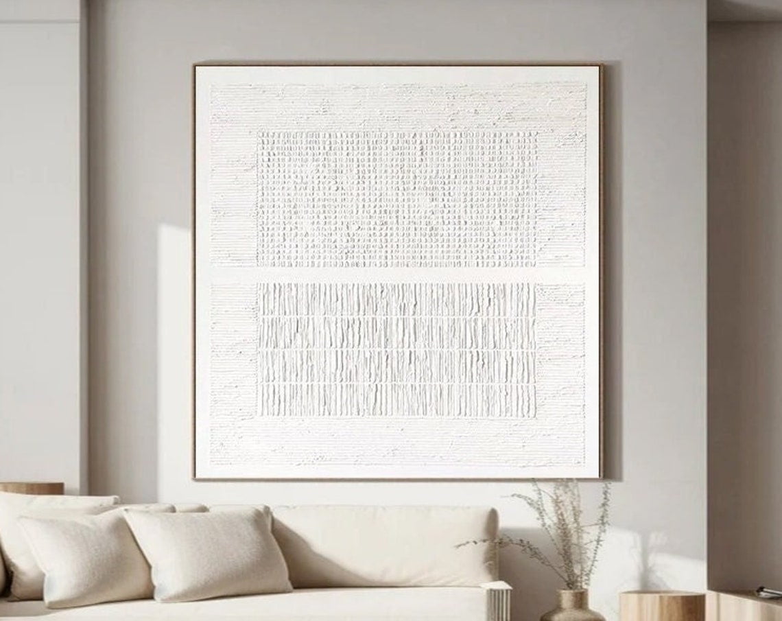 White Plaster Art White Minimalist Art White Abstract White Wabi-Sabi ...