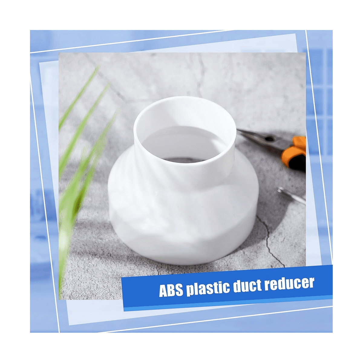 White Plastic 6 to 4 In, Air Duct Adapter 2 Pack - Walmart.com