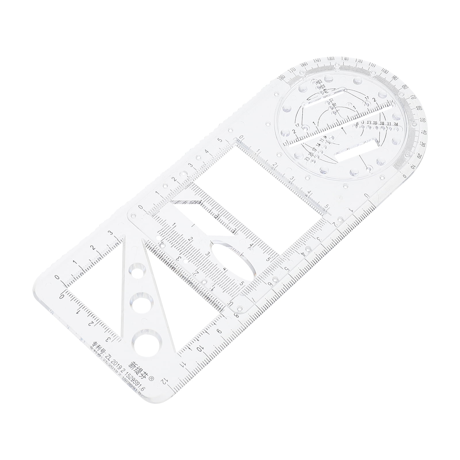 White Plastic Design Ruler Measuring Premium Material Drawing Template ...