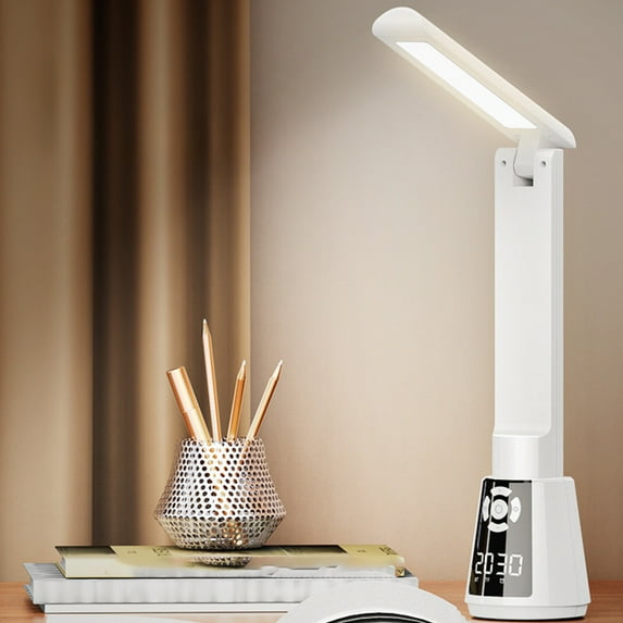 White Plastic Desk Lamp with Flashlight Function 1200mAh Battery ...