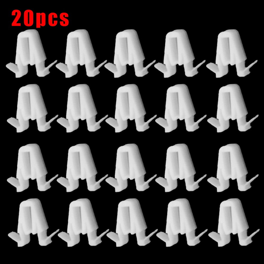 White Plastic Door & Garnish Moulding Clips Pack of 20 for Toyota For ...