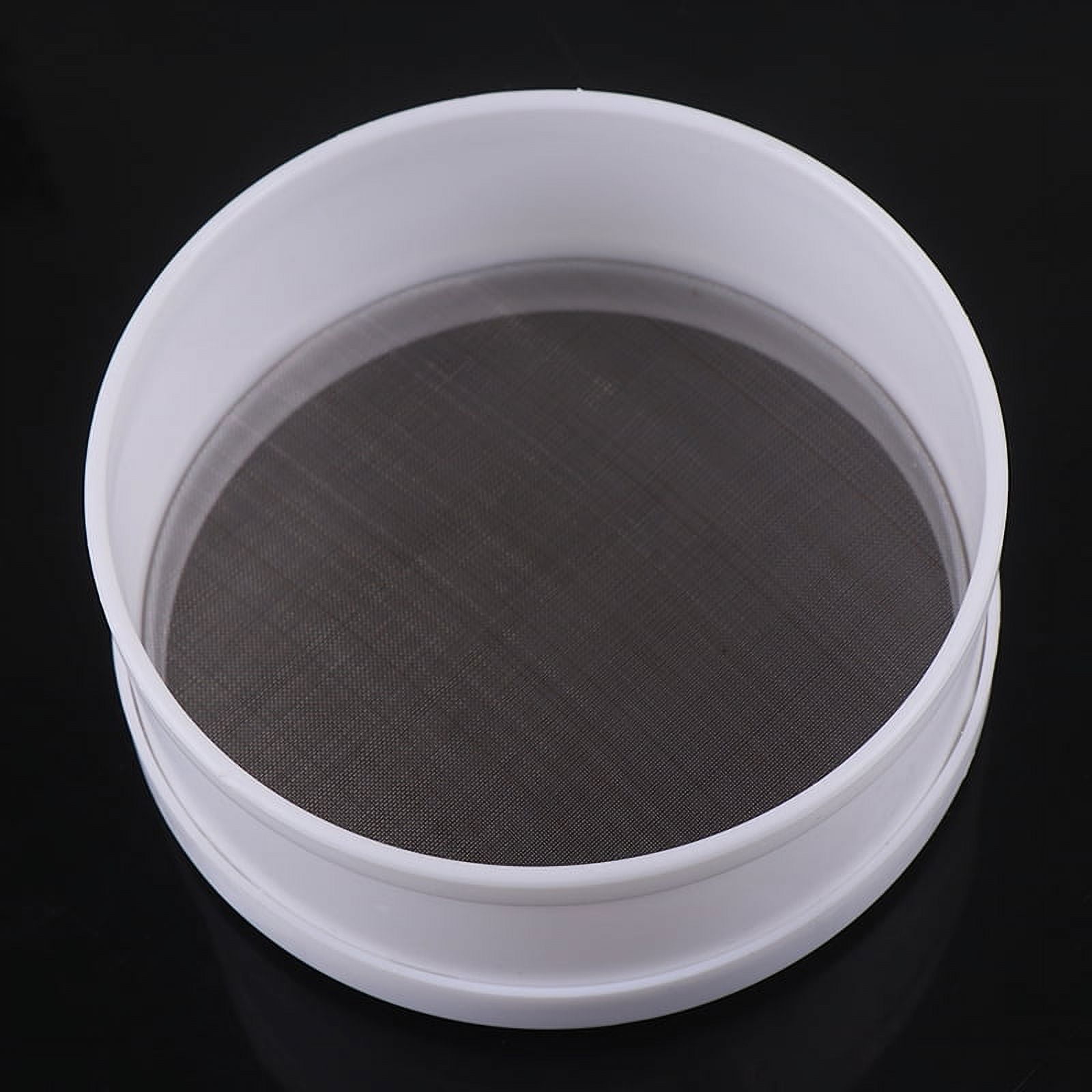 White Plastic Fine Mesh Strainer Flour Colander Sifter Sieve Kitchen ...