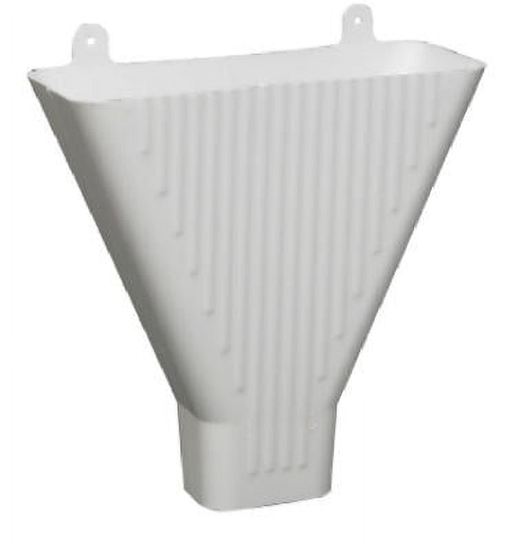 White Plastic Funnel For 2" x 3" Downspout, Each - Walmart.com