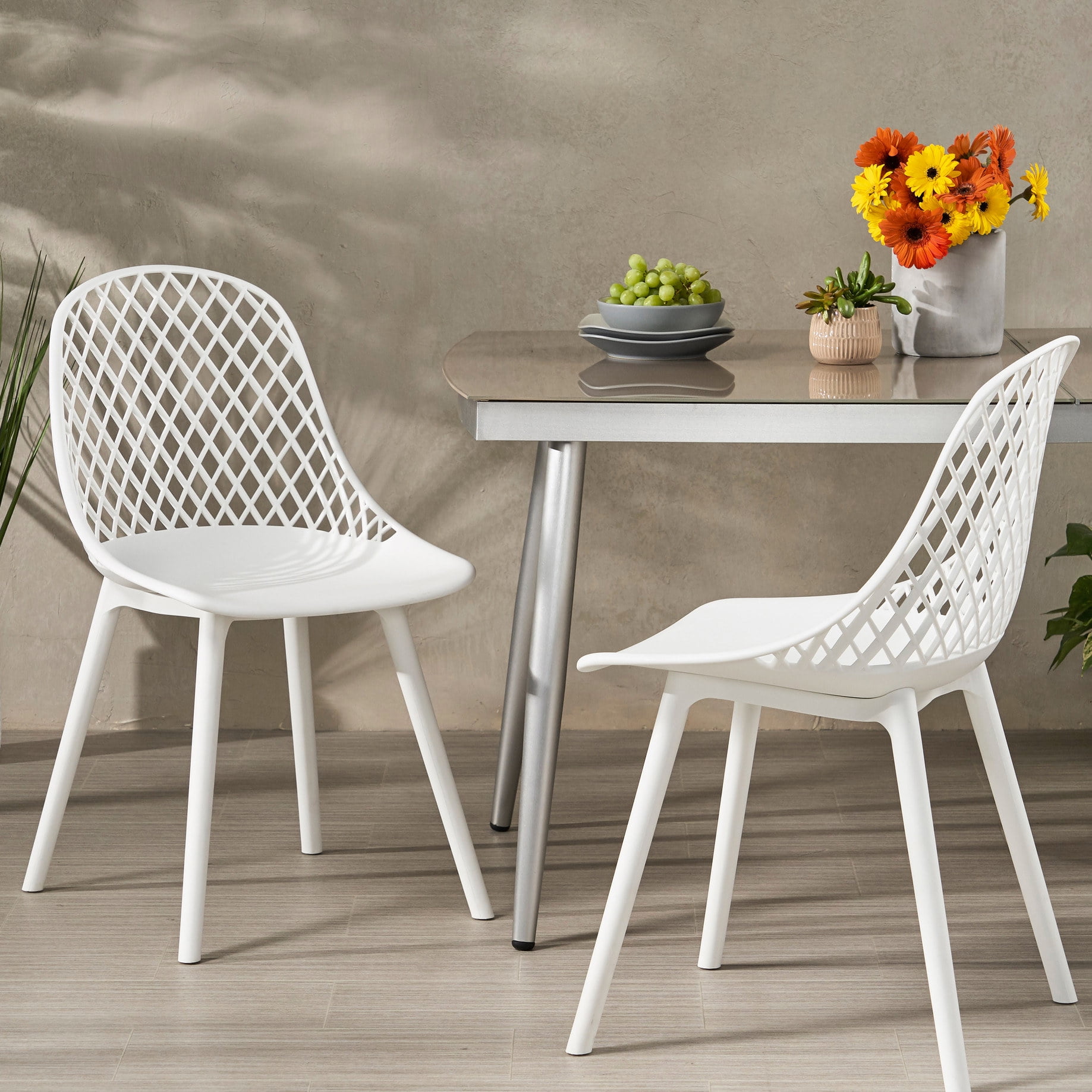 White Plastic Outdoor Chairs | Weather-Resistant for Patio ...