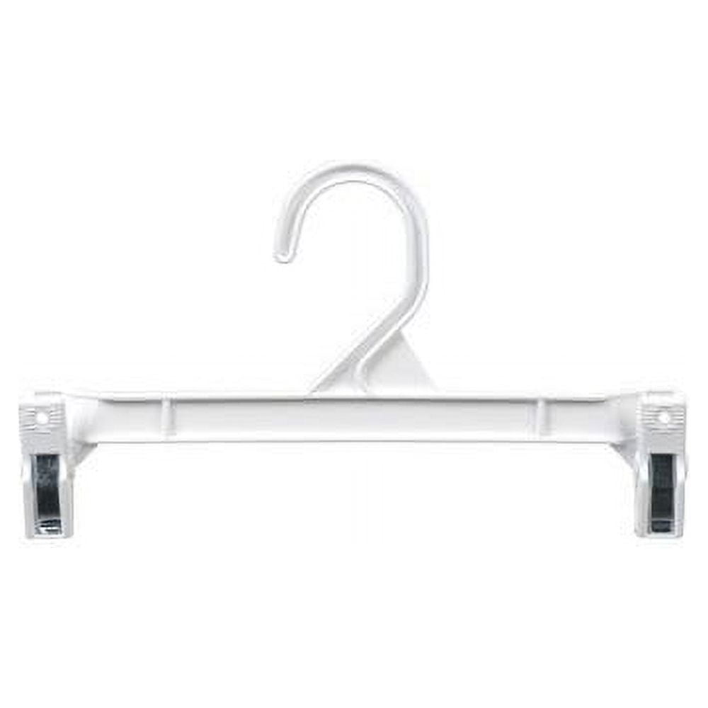 White Plastic Pant/Skirt Pinch Grip Hanger 9.5”These white plastic ...