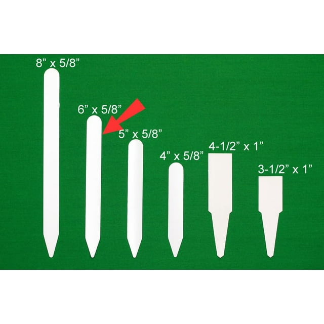 White Plastic Plant Labels, 6" Long, Box of 1000 - Walmart.com