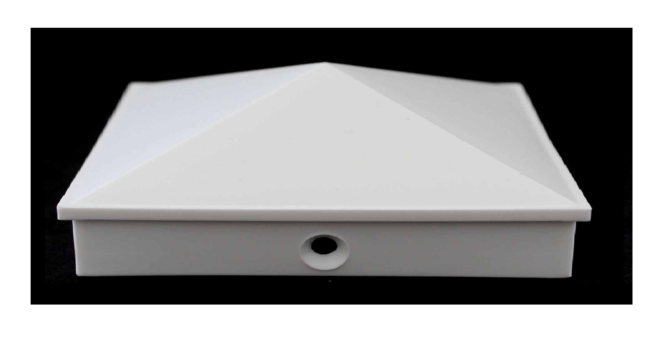 White Plastic Pyramid 8" x 8" Nominal (7-1/2" x 7-1/2") Fence Post Cap ...