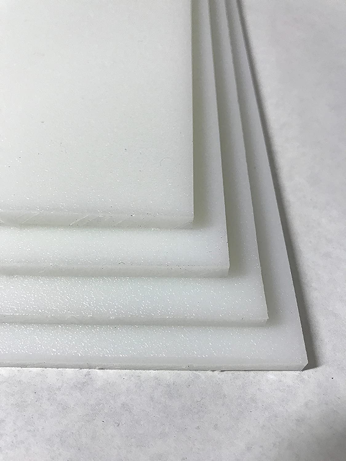 White Plastic Sheet 1/8" x 18" x 24” Textured 1 Side Vacuum Forming ...