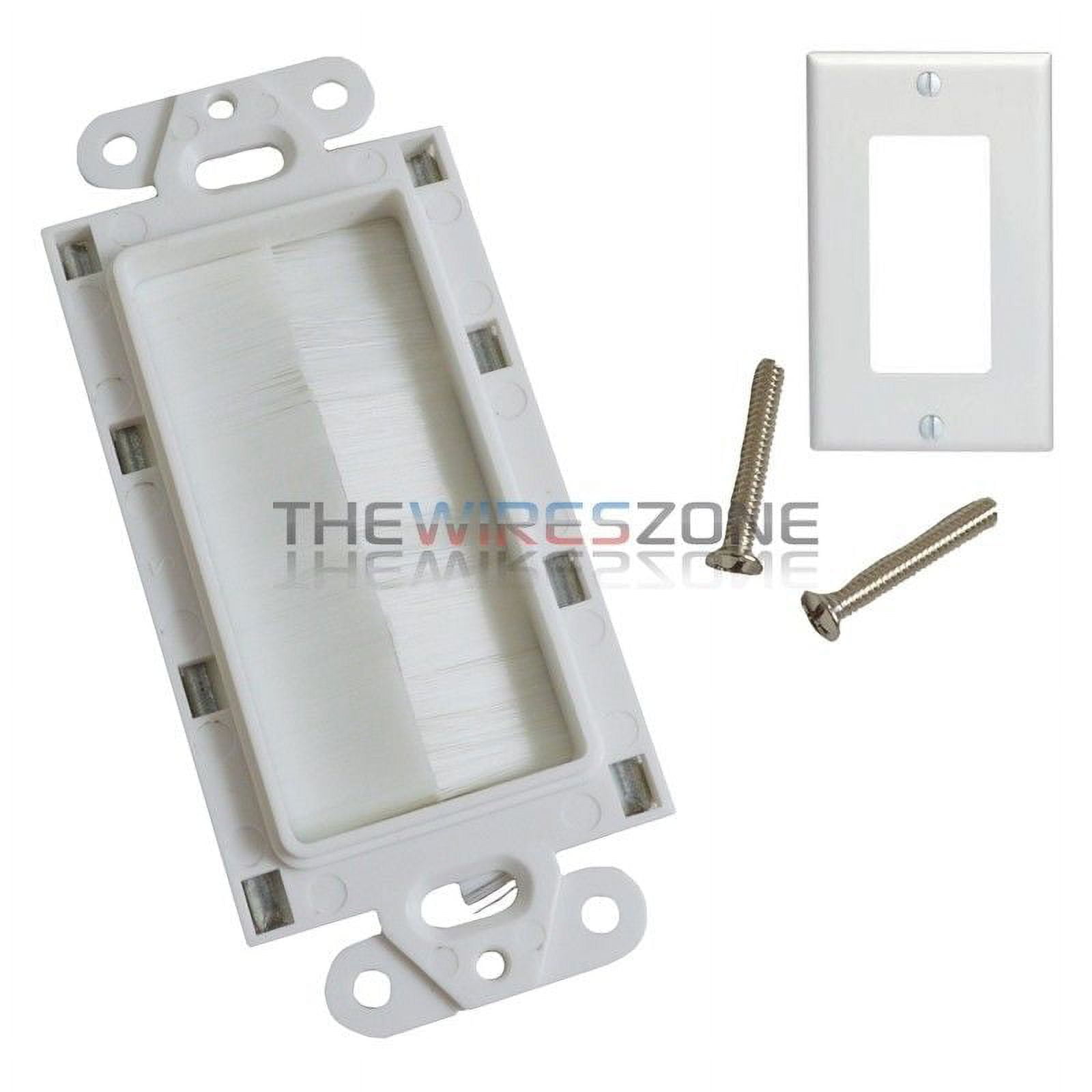 White Plastic Single Gang Decora Style Home Office Wall Face Plate 1 ...