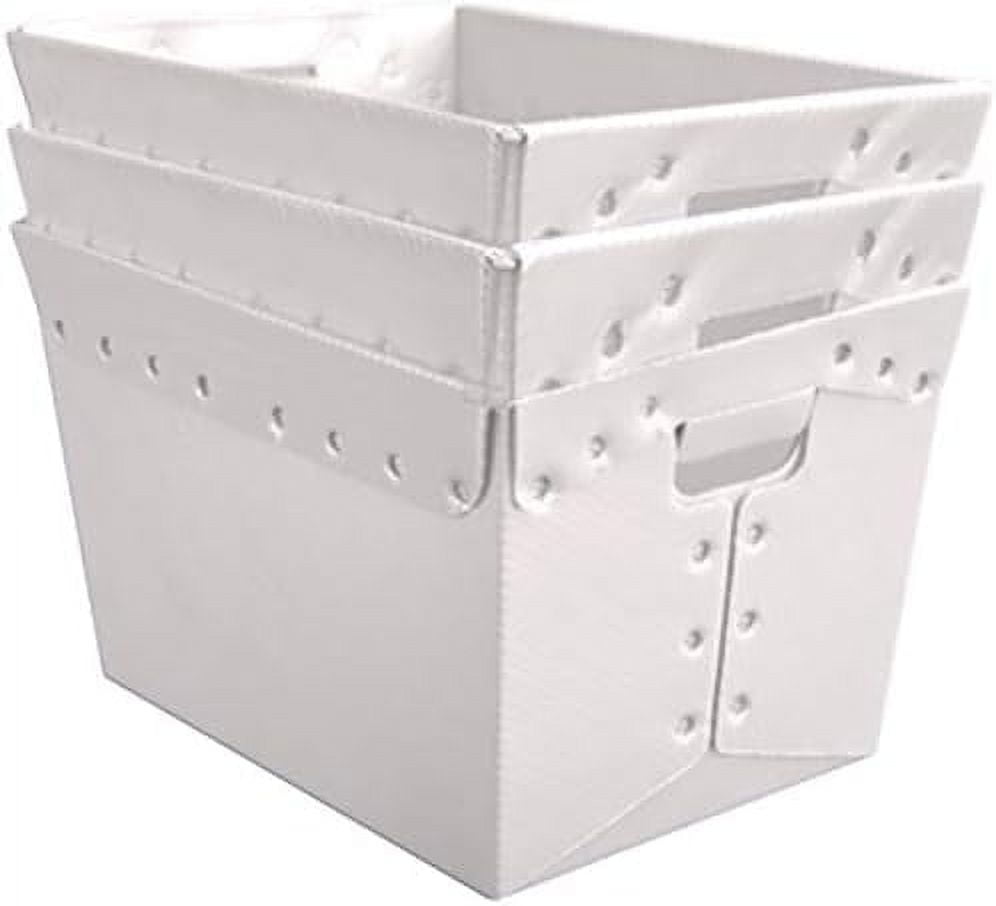White Plastic Storage Totes and Stackable Storage Bins - Strength ...