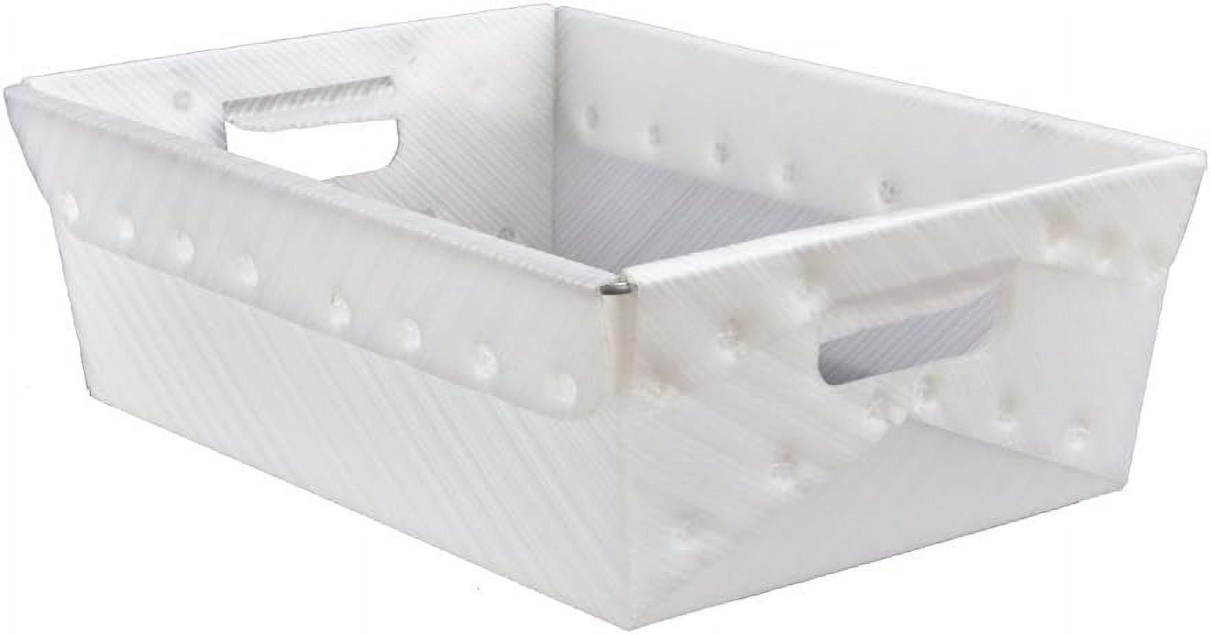 White Plastic Storage Totes and Stackable Storage Bins - Strength ...