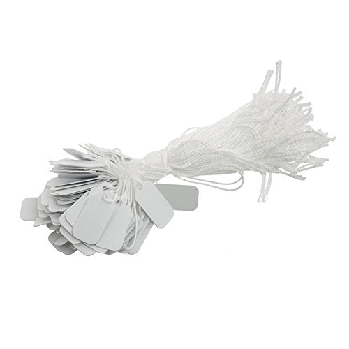 White Plastic String Tags - Jewelry Price Tags (Package of 100 ...