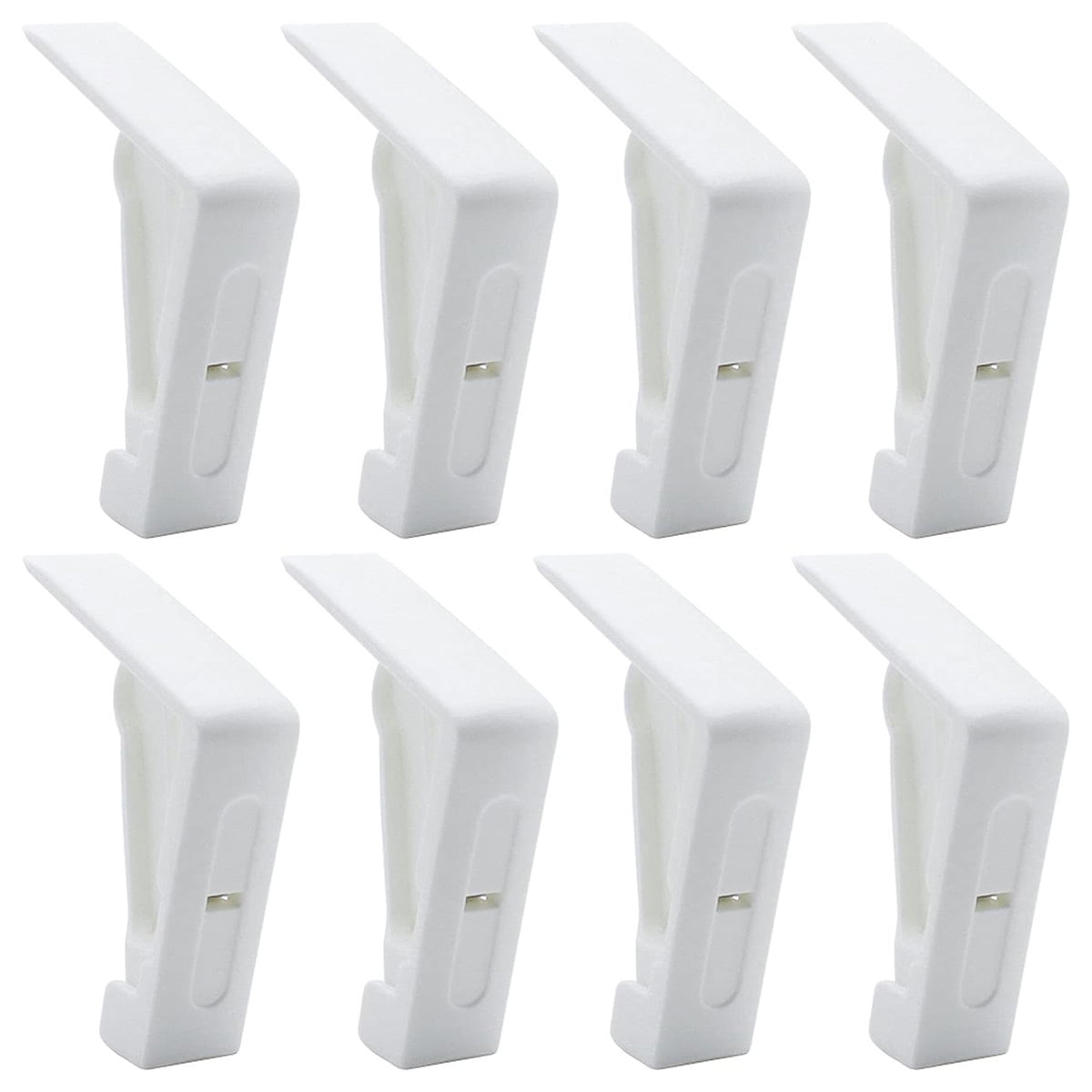 White Plastic Tablecloth Clips For Outdoor Table - Adjustable Spring ...