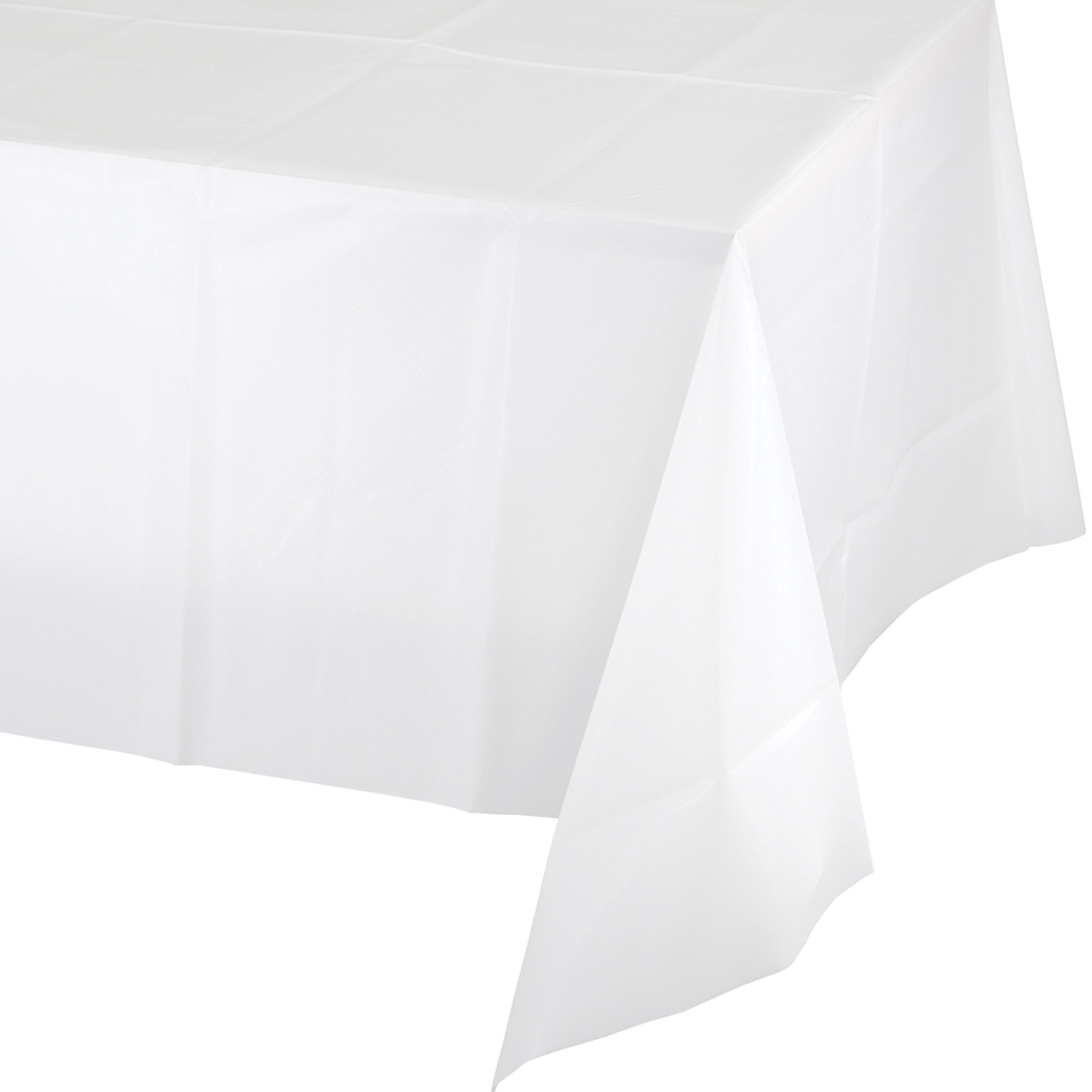 White Plastic Tablecloths - Premium 54 x 108 Size - Walmart.com