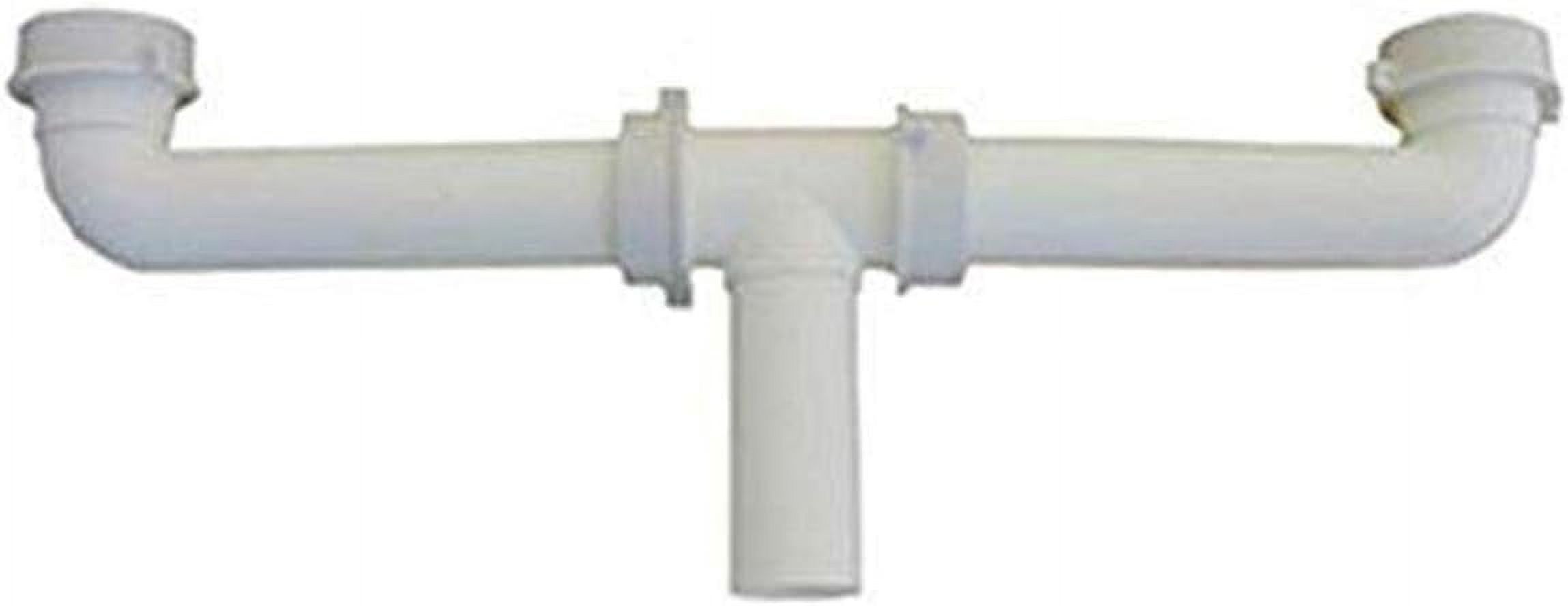 White Plastic Tubular 1-1/2-Inch By 16-Inch Center Outlet Drain ...