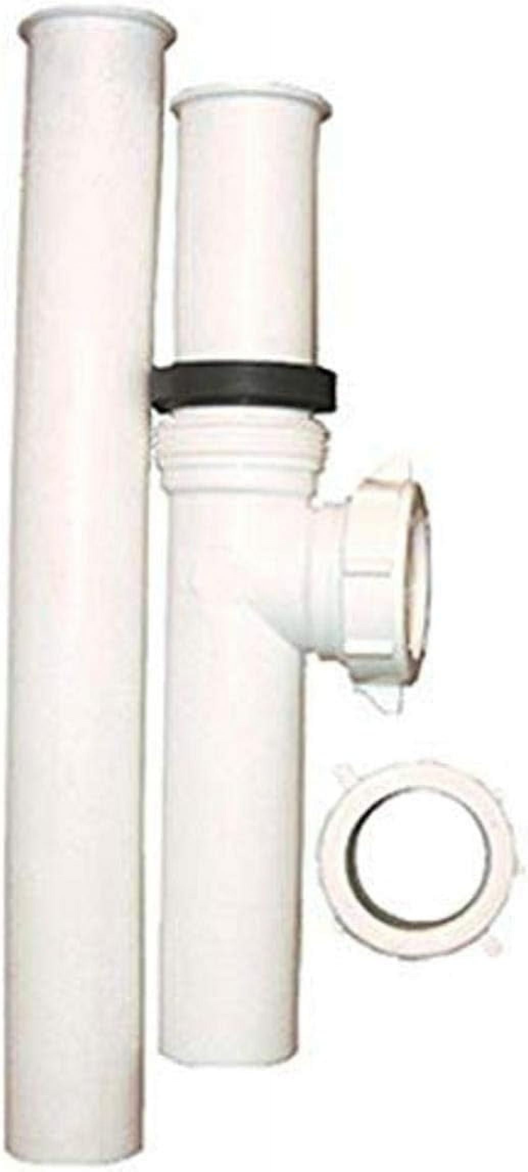 White Plastic Tubular 1 1/2-Inch Disposal Drain Assembly, Slip Joint ...