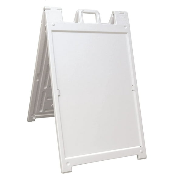 White Plasticade Signicade Deluxe A Frame Sidewalk Curb Sign Portable ...