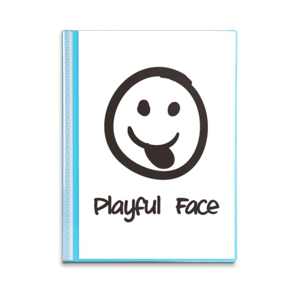 White Playful Face Cute Chat Face Book Sheet Protectors Portfolio ...