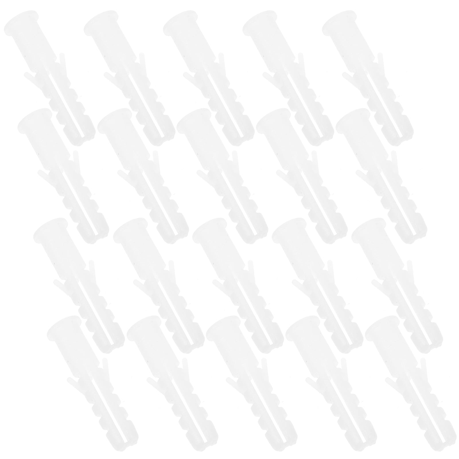 White Plug 100 Pcs Expansion Tube Plugs Plastic Screw Self-tapping ...