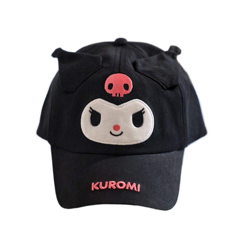 White Po-cha-cco Baseball Cap, Cute Modern Kitty Adjustable Hats with ...