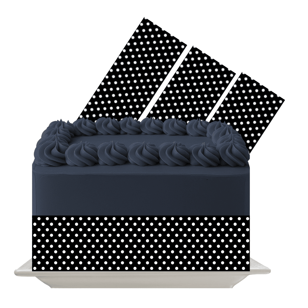 White Polka Dot Edible Cake Wrap | Minimal Dot Icing Sheet | Clean ...