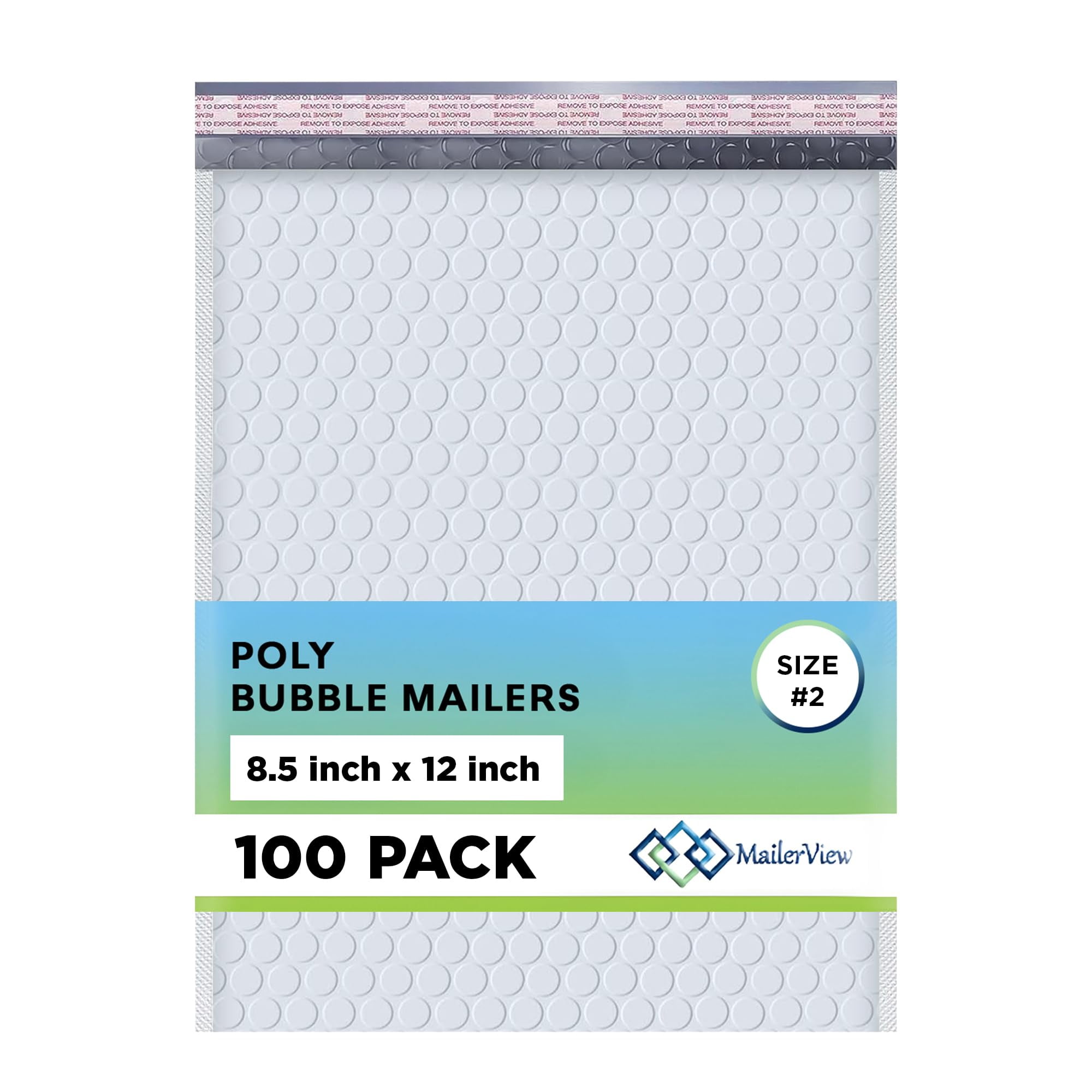 White Poly Bubble Mailers 8.5x12 inch #2 | Self Seal Padded Envelopes | Cushioned Bubble Mailer ...