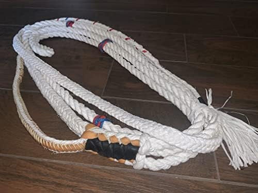 White Poly Pro 9x7 Left Hand 7/8' x 1" Soft - EPT Bull Ropes Bull ...
