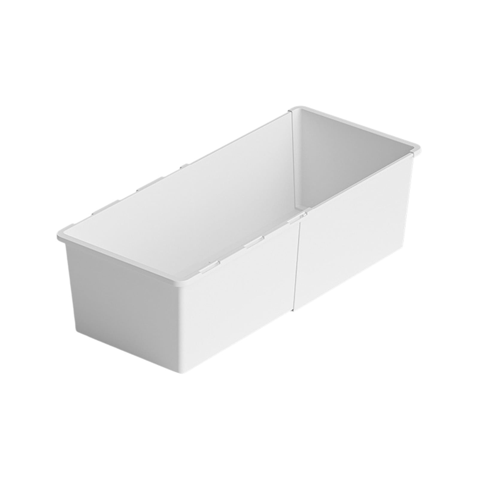 White Polypropylene Organization Box With Adjustable Width For Cabinet ...
