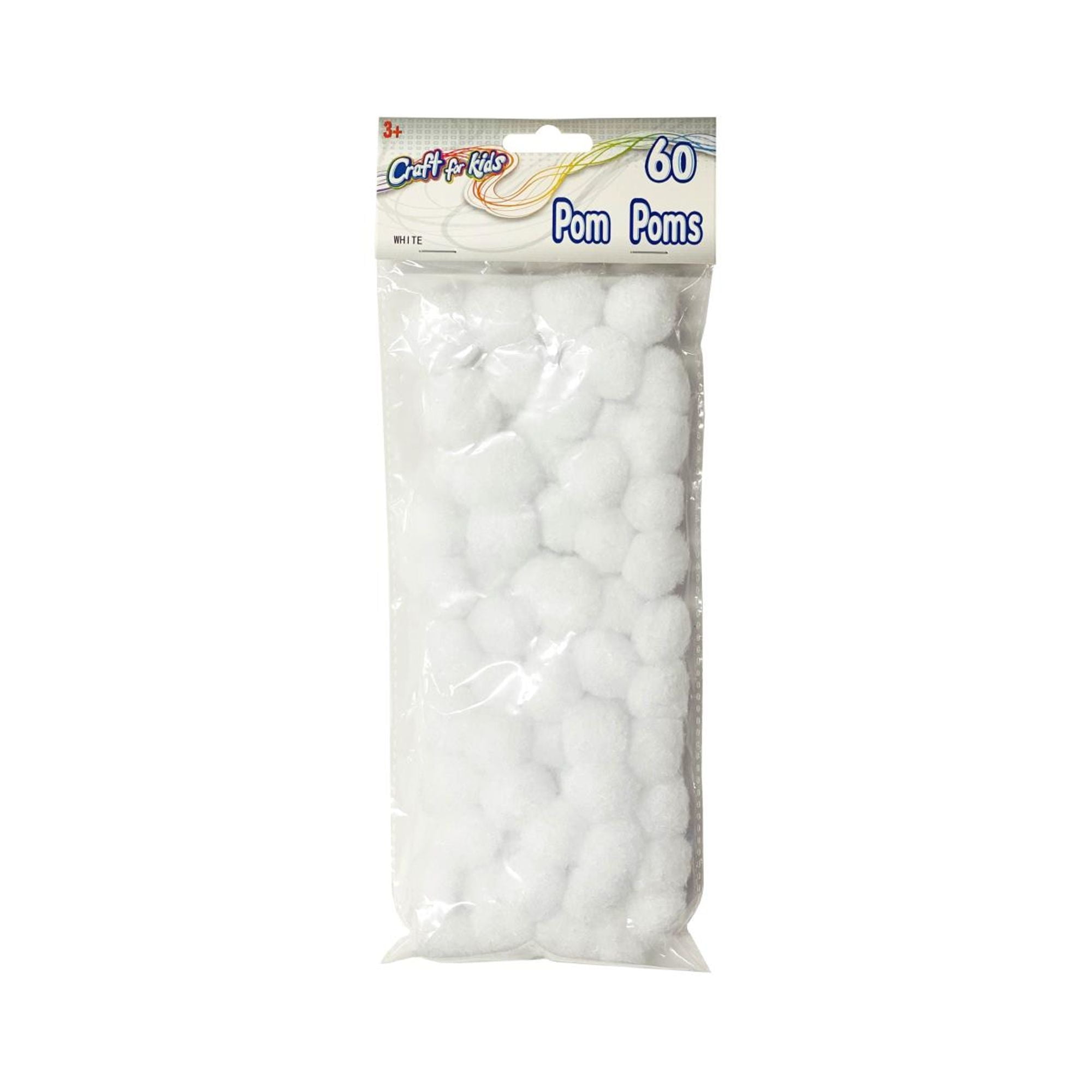 White Pompons | 25mm White Poms | White Pom Poms - 25mm - 60 Pieces/Pkg ...
