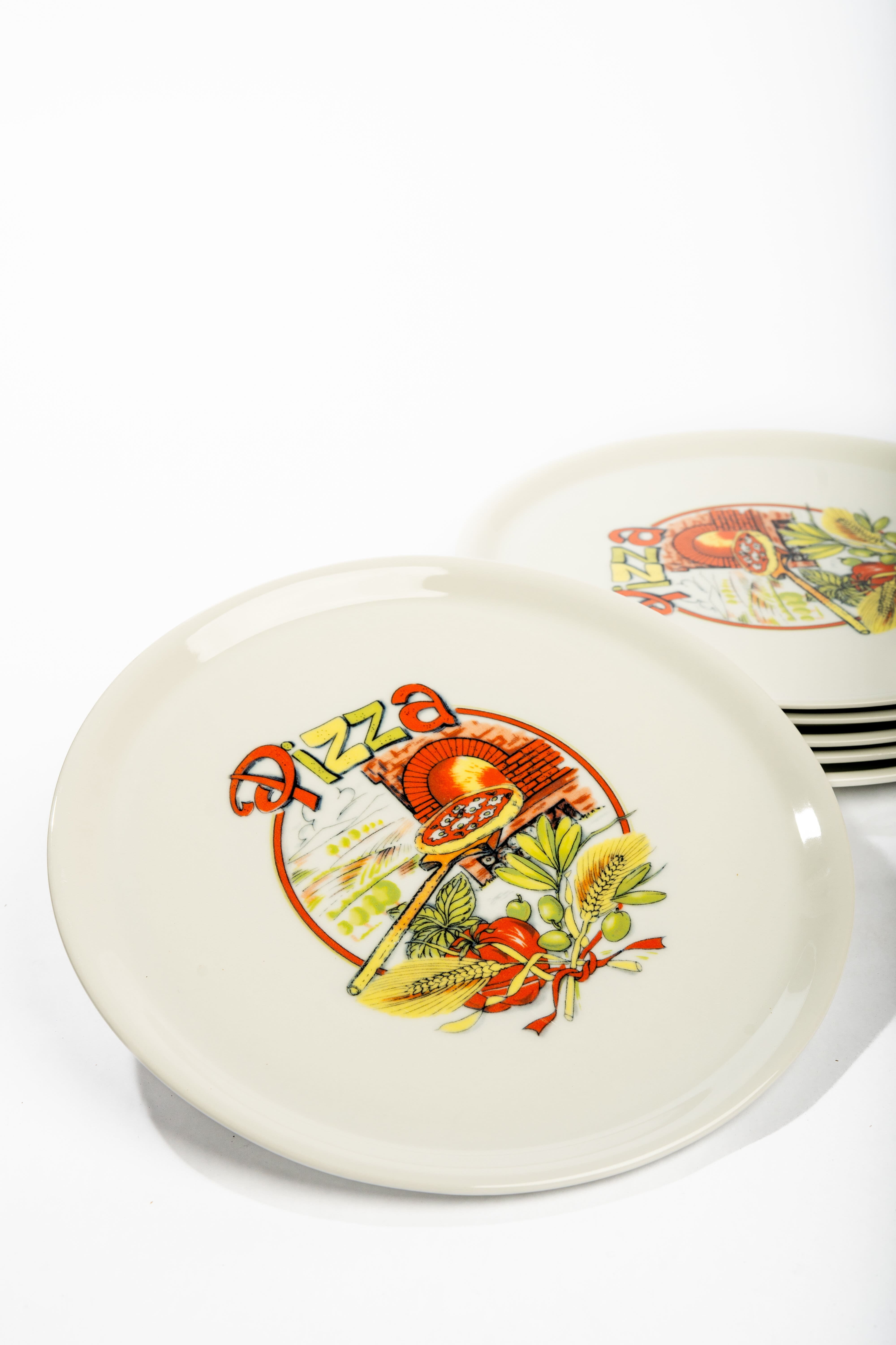 Saturnia White Porcelain Pizza Plate 12 Inch, Durable, 1 Case of 6 ...