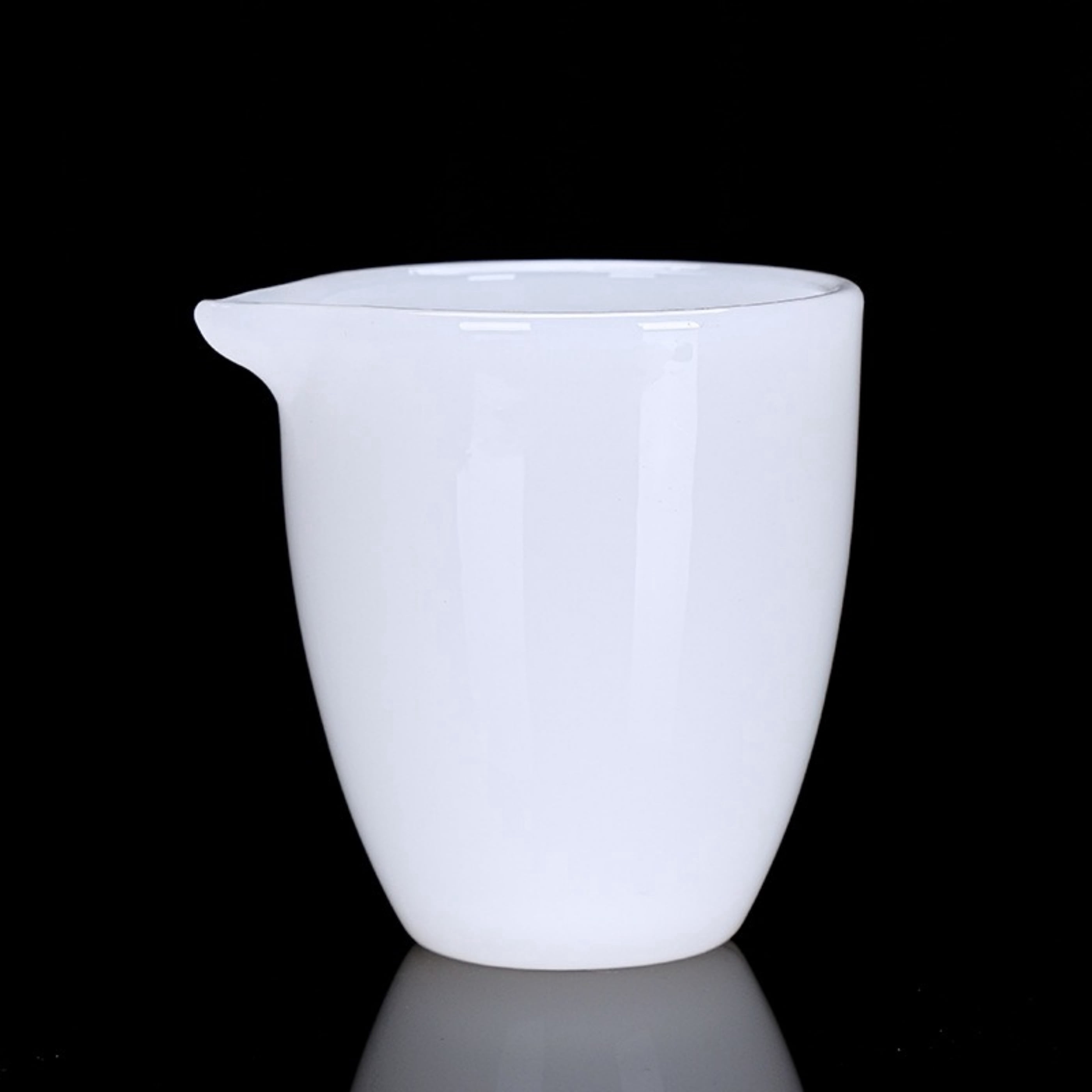 White Porcelain Tea Pitcher 225ml – Heat-Resistant Ceramic Fairness Cup ...