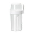White Portable Double Layer Light Meal Salad Cup With Hidden Handle ...