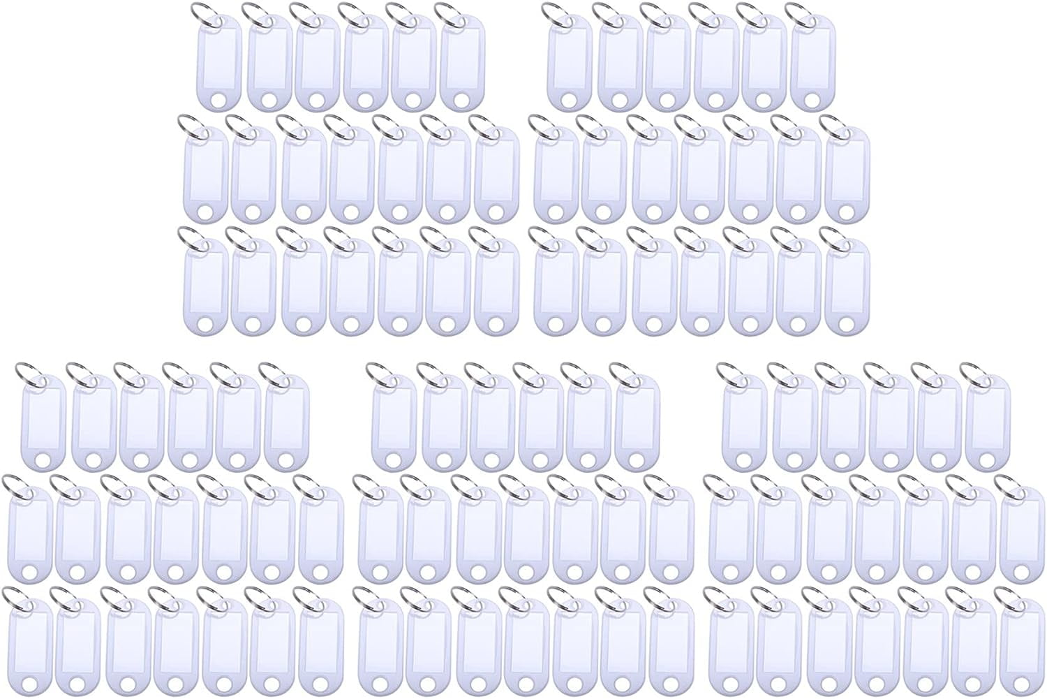 White Portable Plastic Key Fob Key Tag ID Labels 100 Pieces - Walmart.com