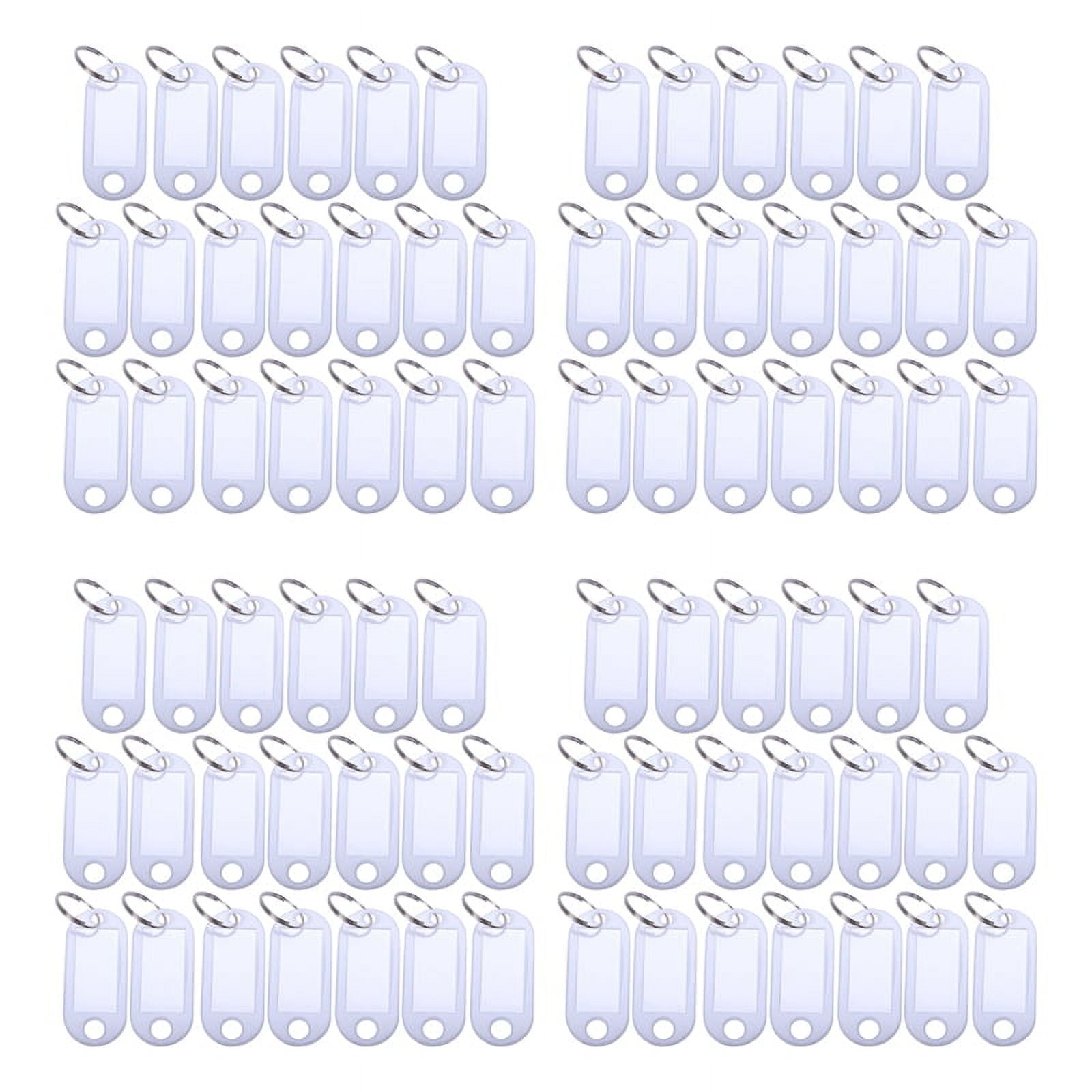 White Portable Plastic Key Fob Key Tag ID Labels 80 Pieces - Walmart.com