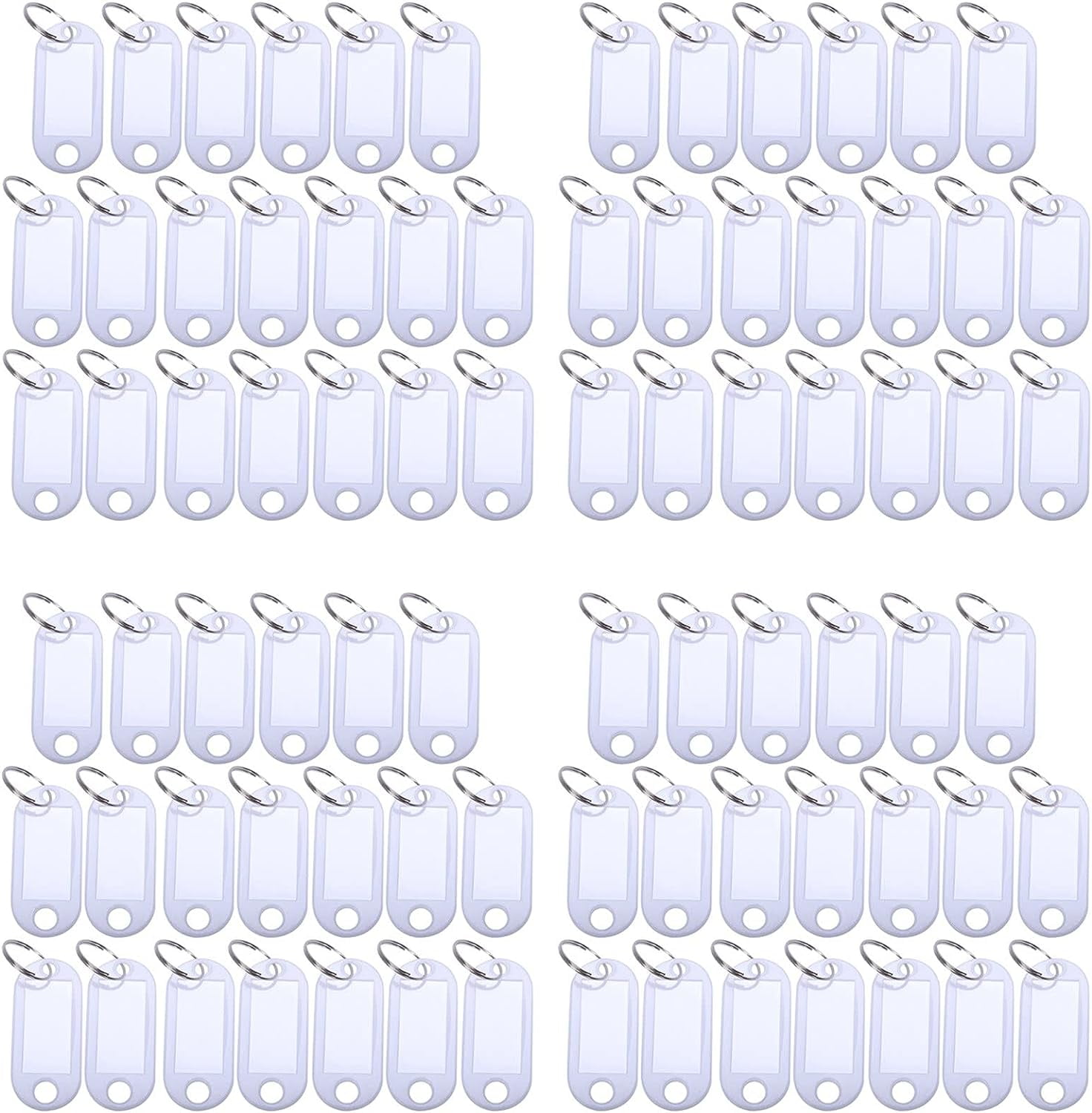 White Portable Plastic Key Fob Key Tag ID Labels 80 Pieces - Walmart.com