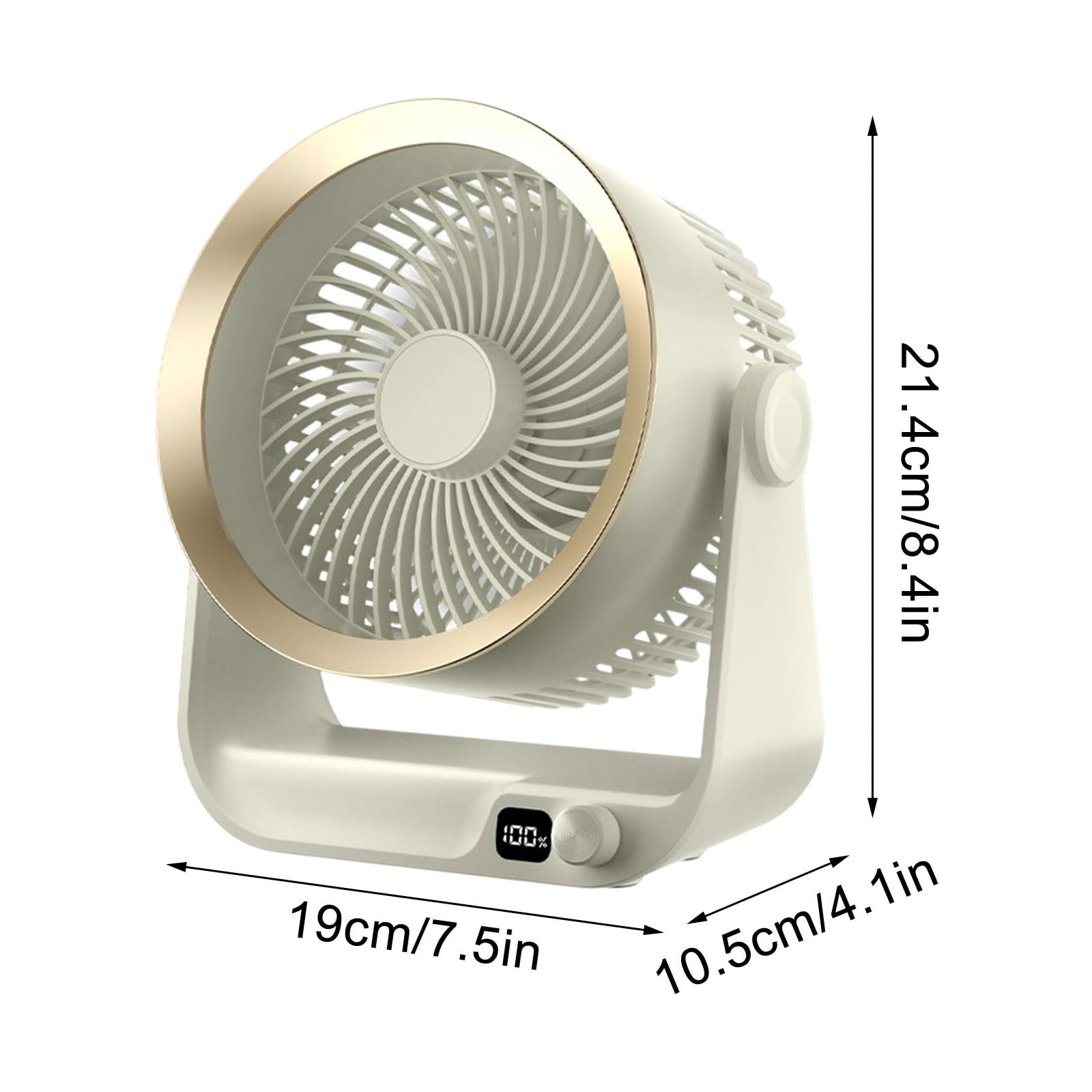 White Portable Small Fan Desktop Large Wind Ultra Quiet Office Desk ...