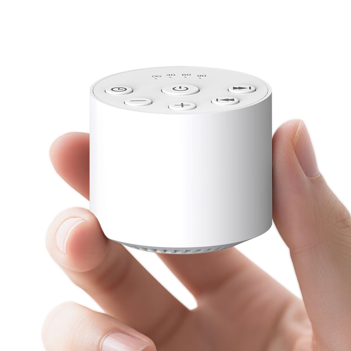 White Portable Sound Machine With 30 Sounds, 32 Volume Levels, 4 Timer ...