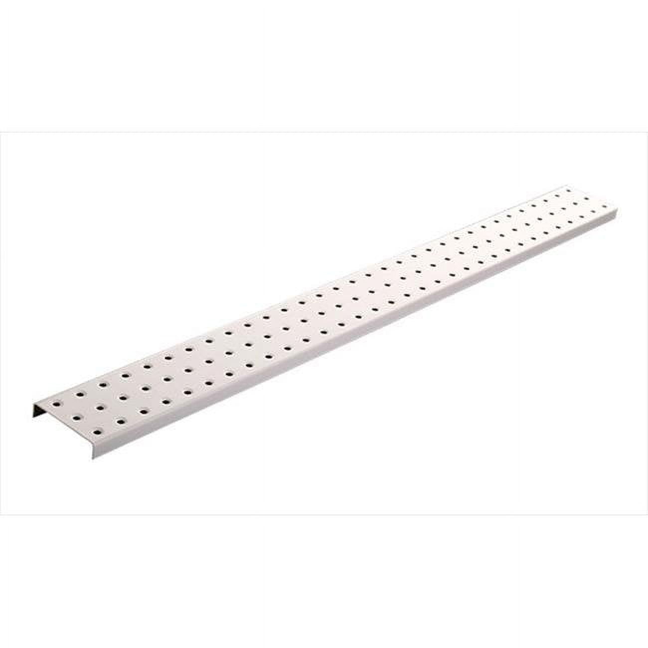 White Powder Coated Metal Pegboard Strips with Flange - Pack of 2 ...