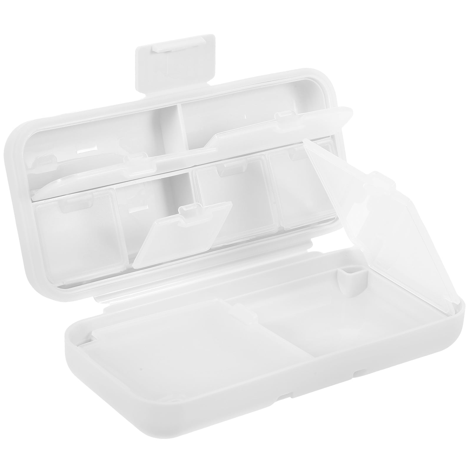 White Pp Medicine Container for Traveling Weekly Pill Holder Small ...