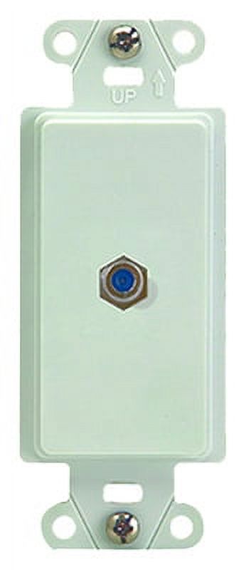 White Pre-Configured 1 Port Strap Coax Wall Jack Provides TV In 1 Deco ...