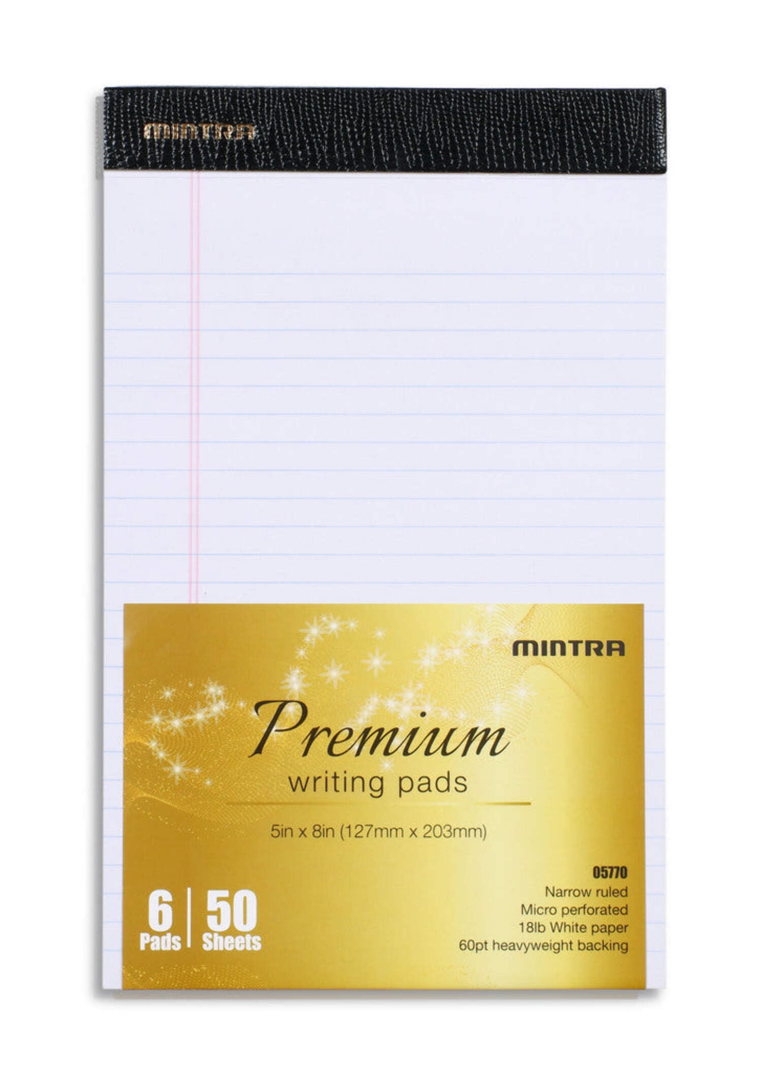 Mintra Office Premium White Legal Pads 6 Pack, Narrow Ruled Lined ...
